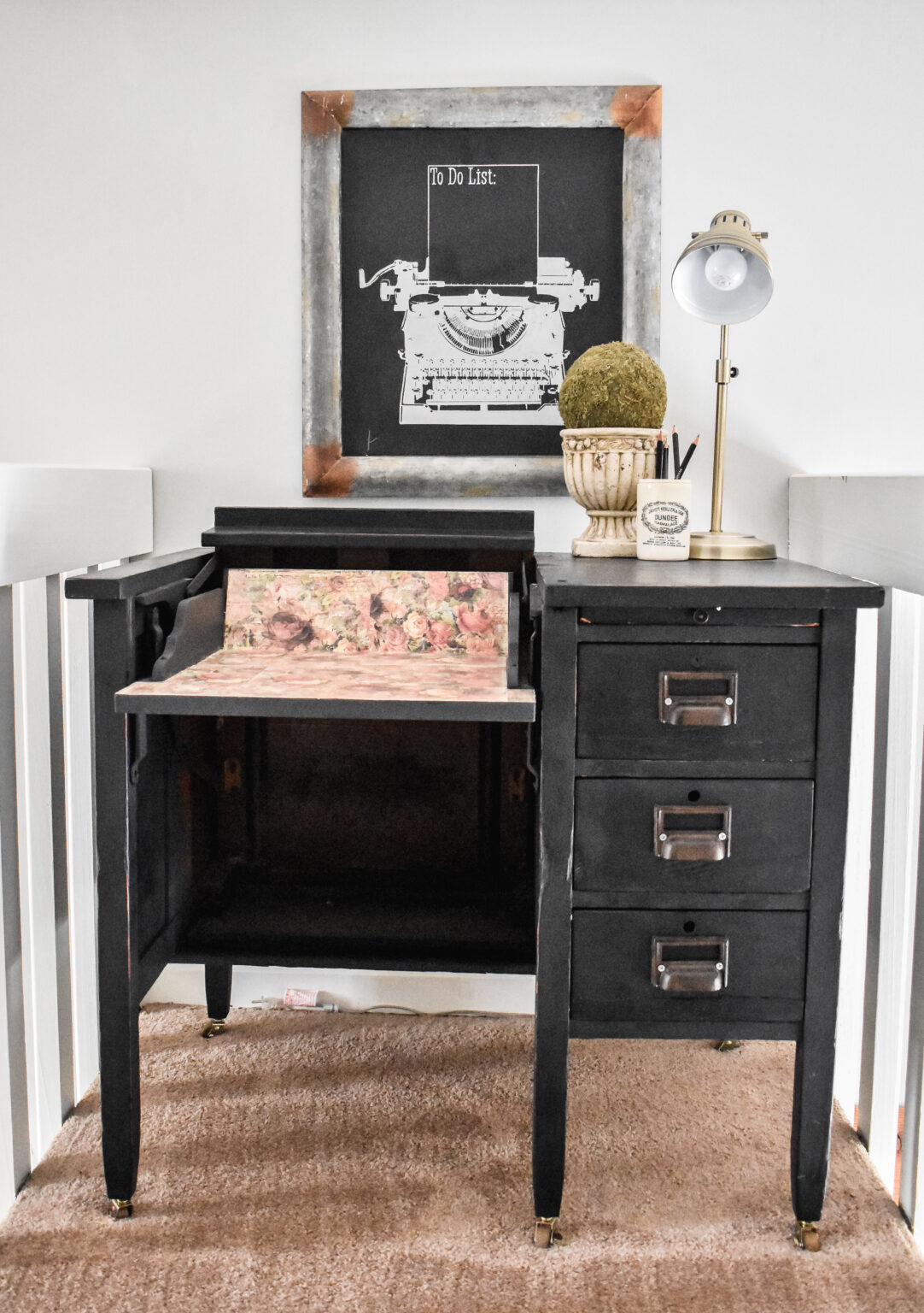 Antique Typewriter Desk Makeover - The Bluegrass Blacksheep
